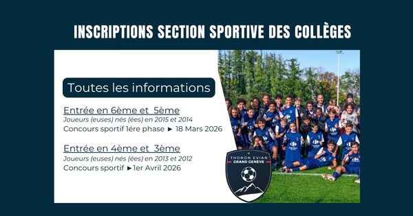 SECTION SPORTIVE MIXTE DES COLLÈGES – Rentrée 2026 | Thonon Evian Grand ...