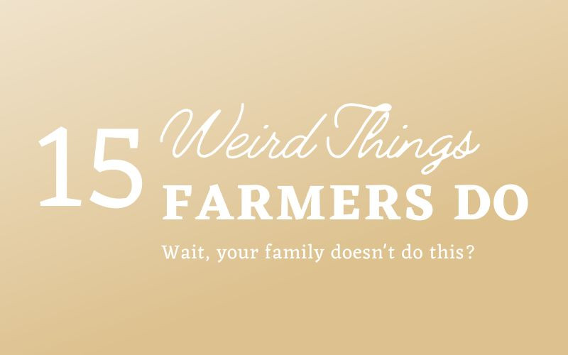 Weird Things Farmers Do - Bethlehem Farm