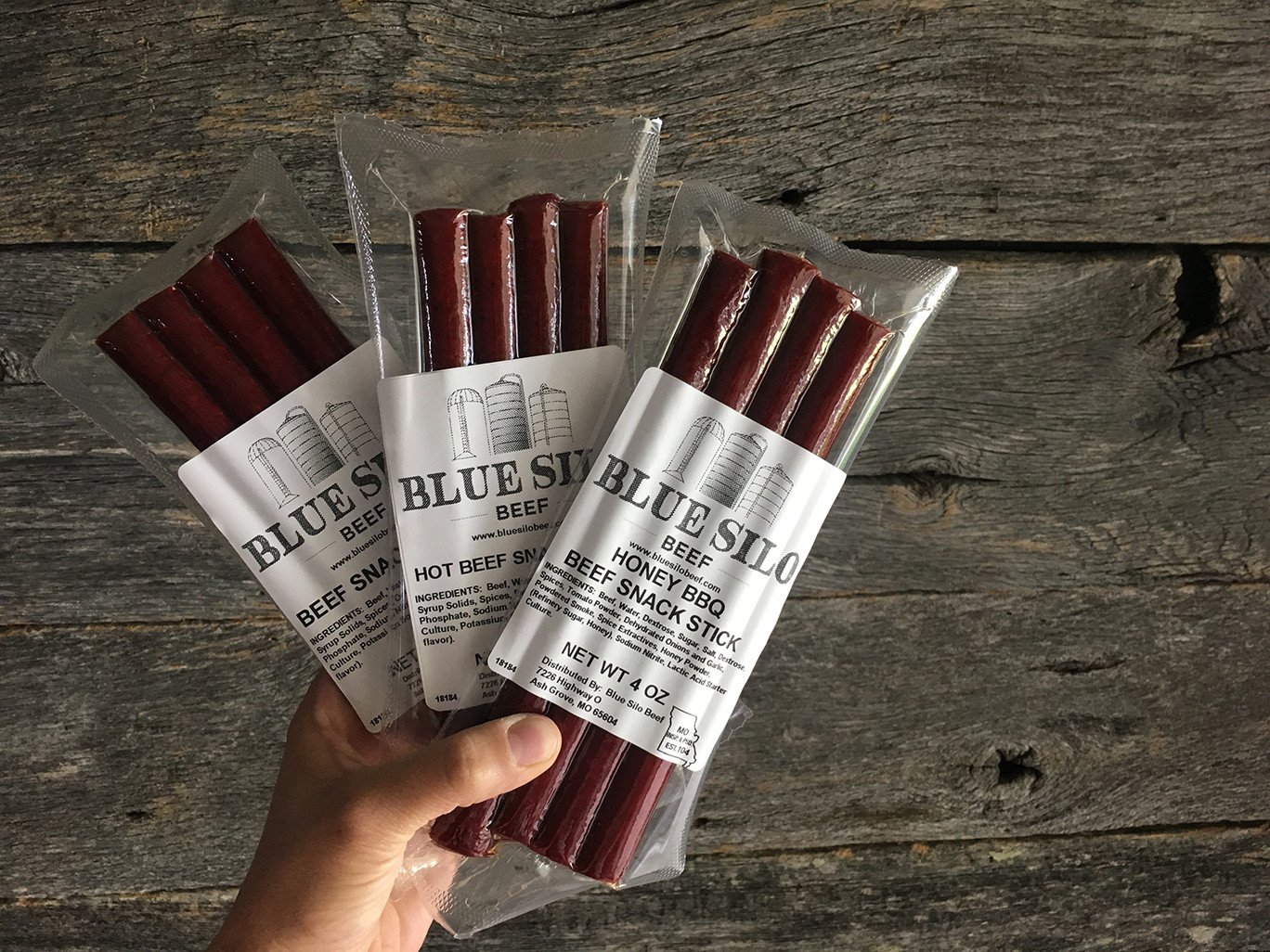 All-Beef Snack Sticks - Hot - Blue Silo Beef
