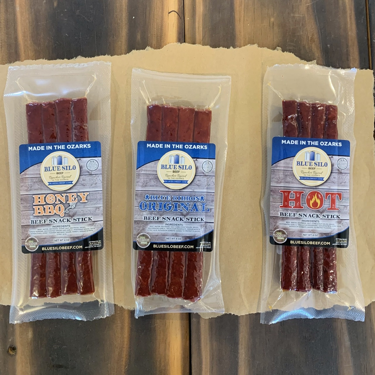 All-Beef Snack Sticks - Original - Blue Silo Beef