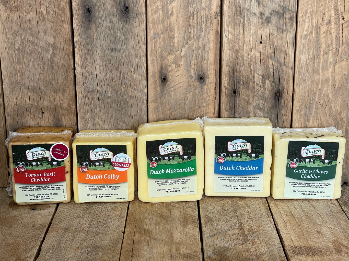 5 Pk. 1 lb. Cheese Bundle - Dutch Meadows Farm