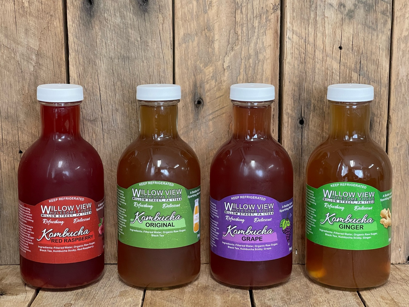 12 Pk. Kombucha Bundle (Variety) - Dutch Meadows Farm
