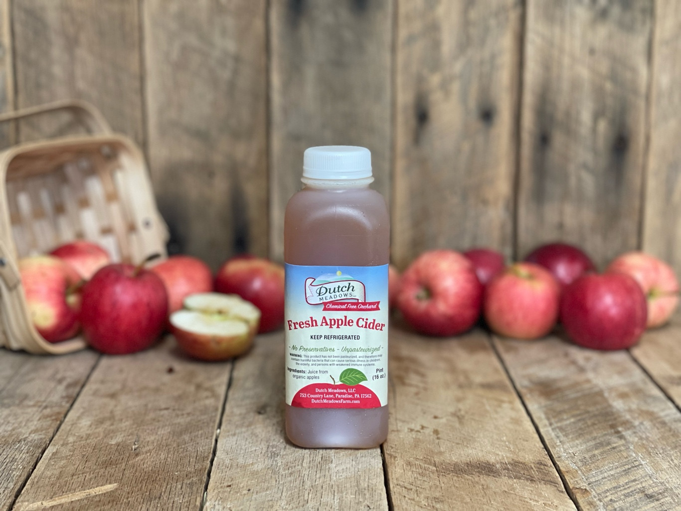 Pint Apple Cider Unpasteurized Dutch Meadows Farm