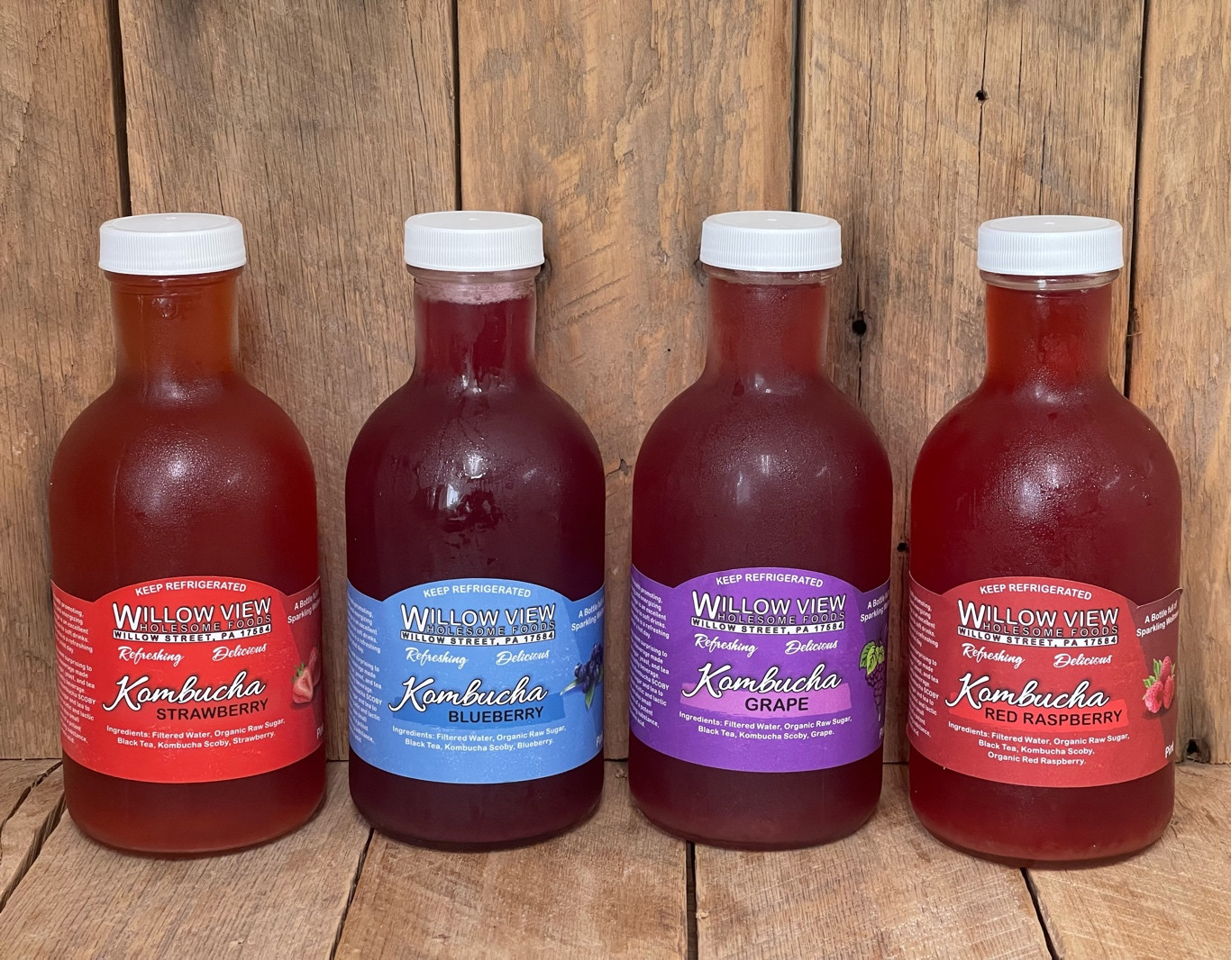 12 Pk. Kombucha Bundle (Variety) - Dutch Meadows Farm