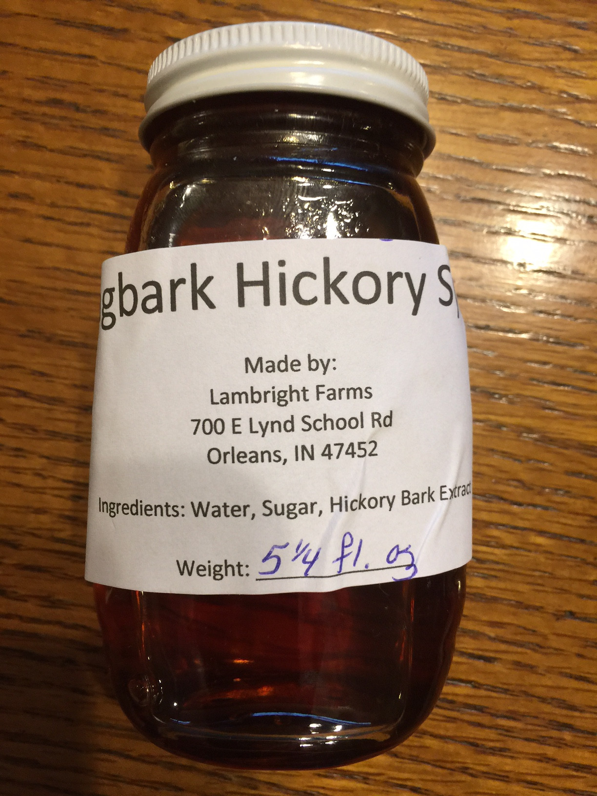 Hickory Syrup - 1 lb Jar - Fischer Farms