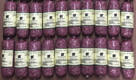 Ground Beef - 20 x 1lb tubes - Fischer Farms