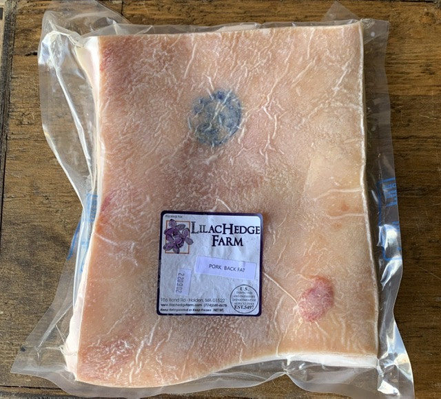 Pork fat back - Lilac Hedge Farm