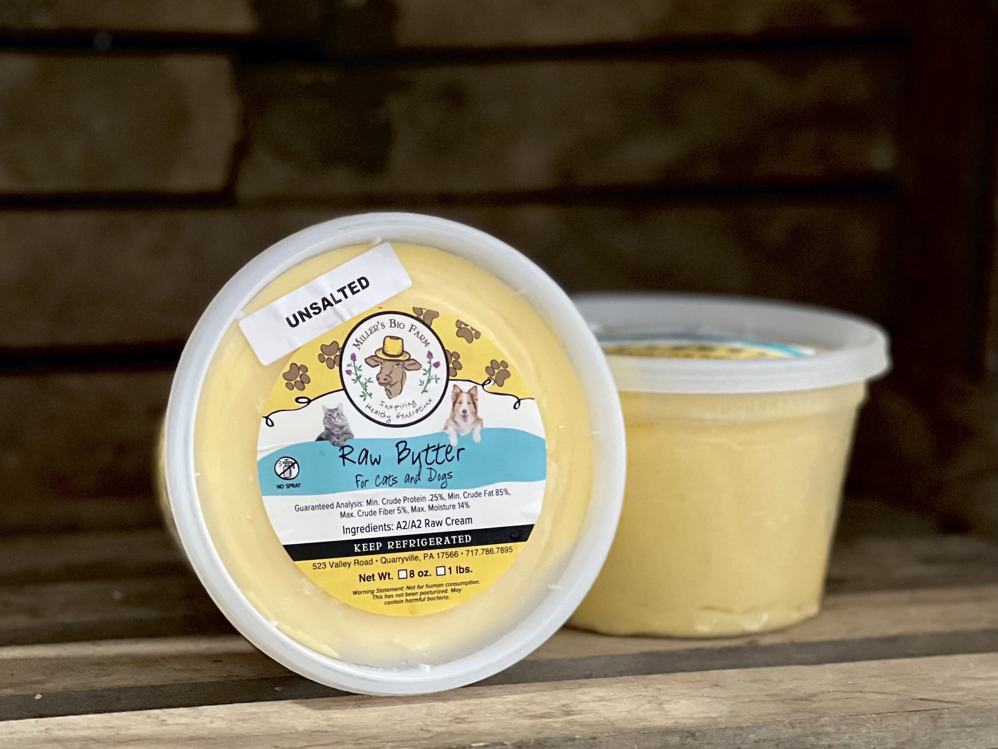 Unsalted Raw A2 Butter - Miller's Bio Farm