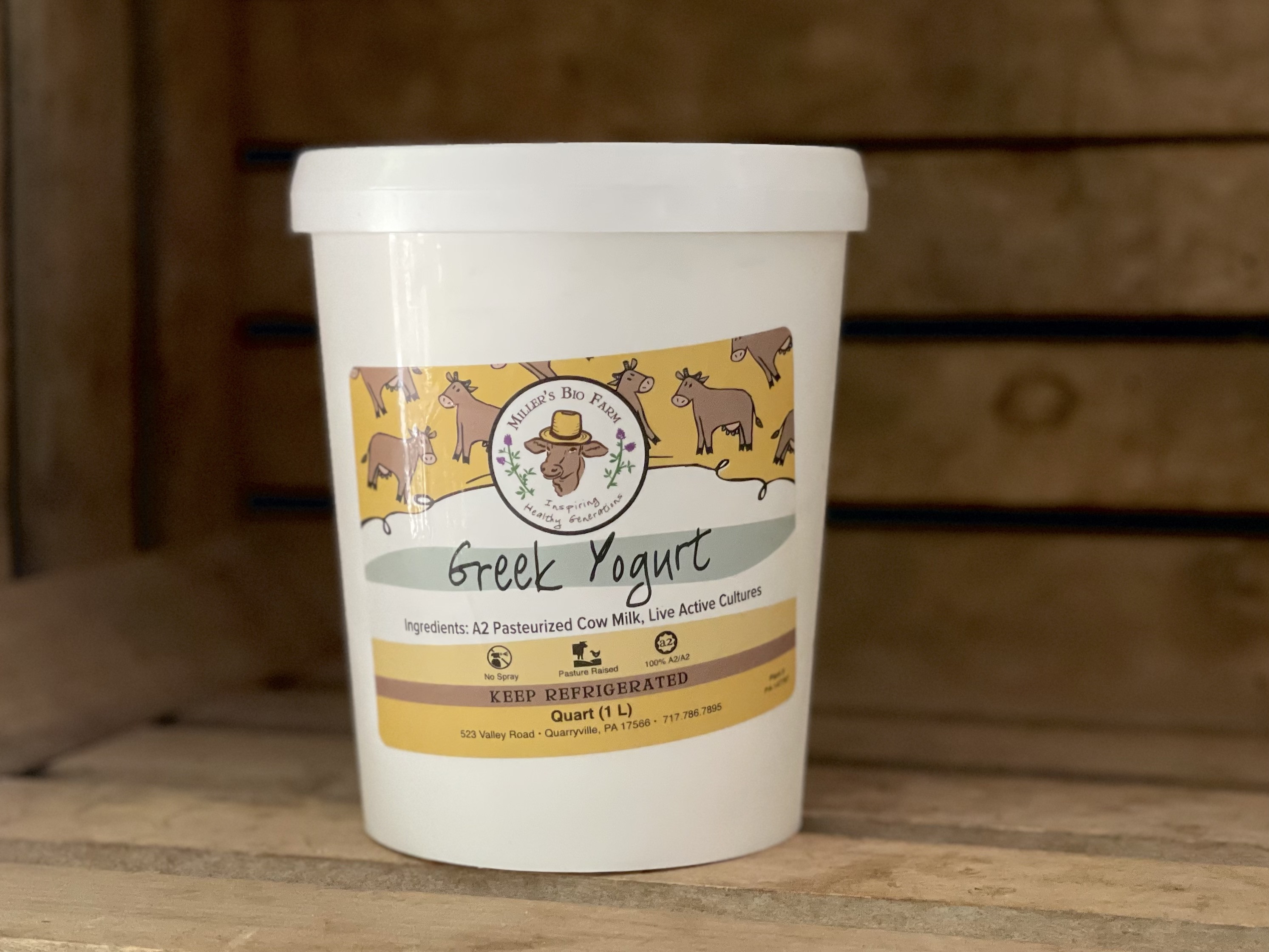 Plain Greek A2 Yogurt Miller s Bio Farm Plain Greek A2 Yogurt Miller s Bio Farm