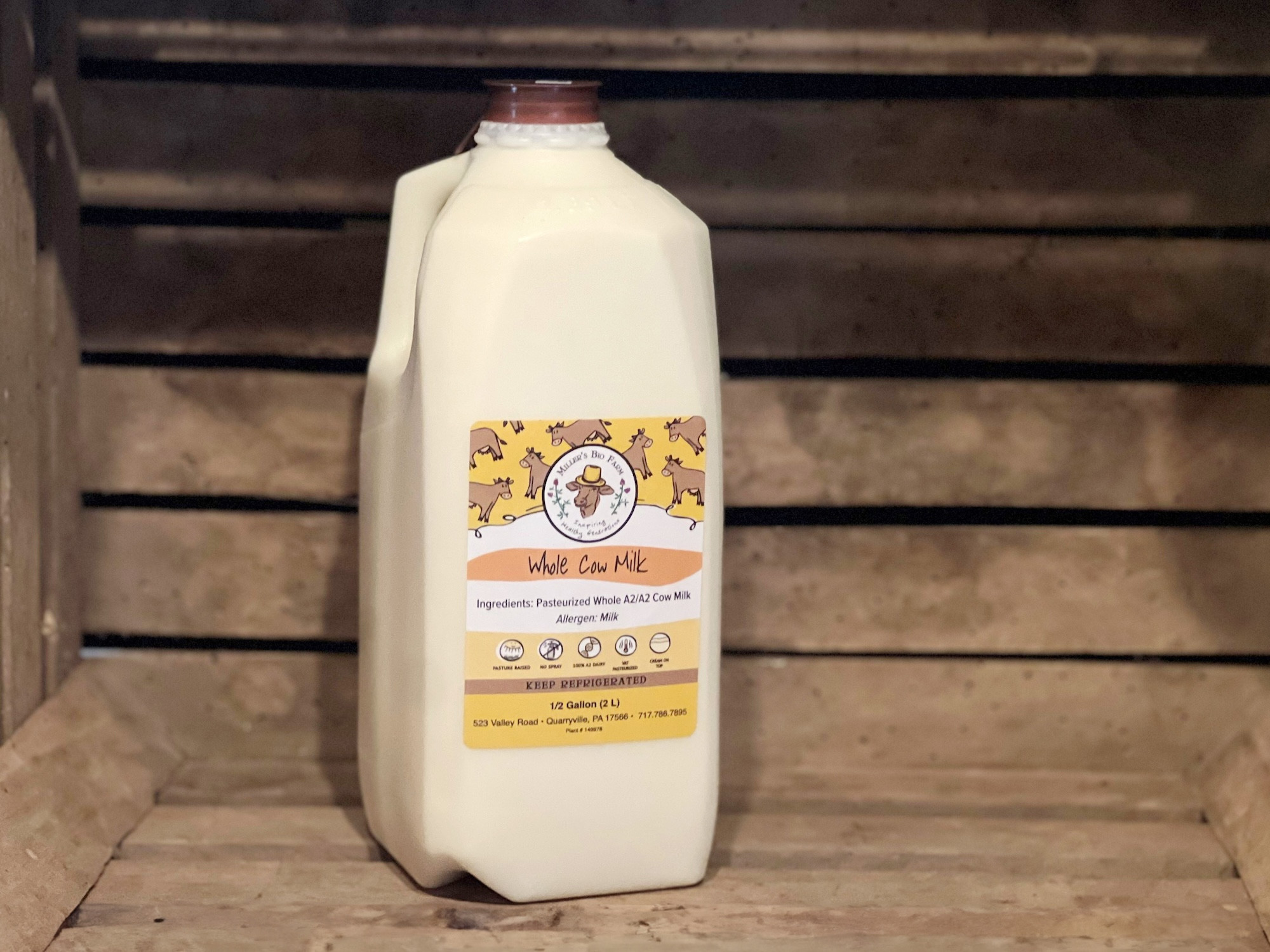 Grass Fed Whole A2/A2 Milk - Miller's Bio Farm