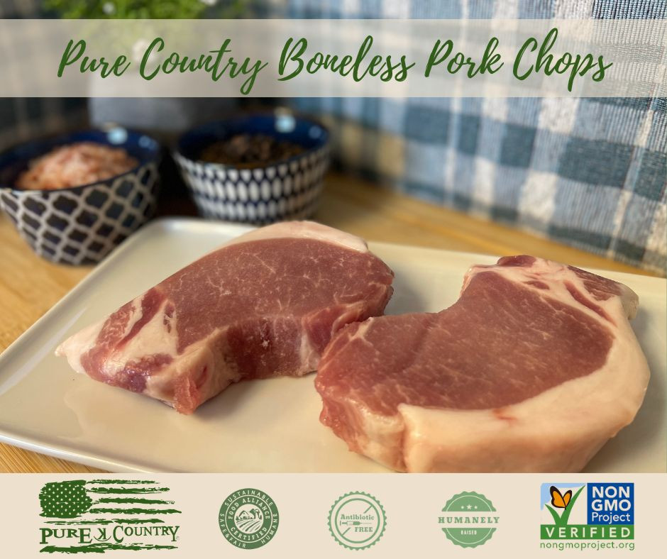 Pork- Boneless Chops - Pure Country Farms