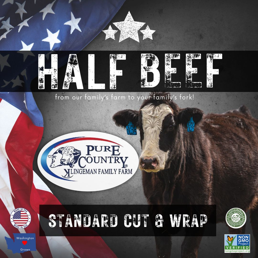 STANDARD Cut/Wrap HALF BEEF - Pure Country Farms