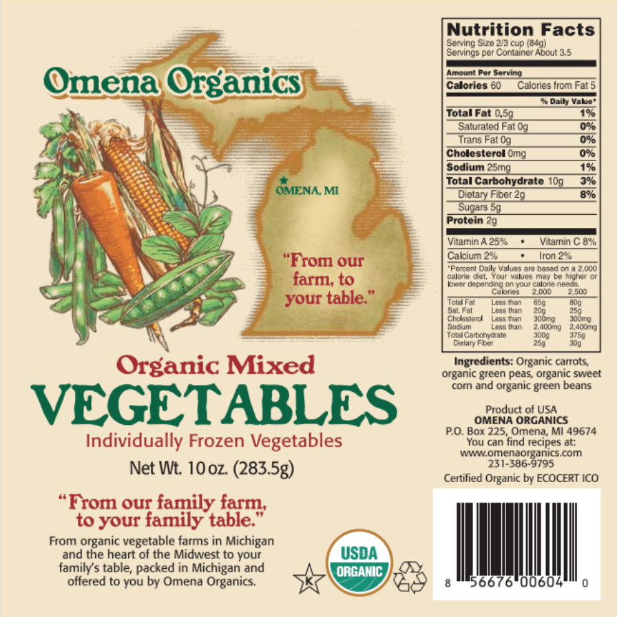 Organic Mixed Vegetables - Seven Sons Farms
