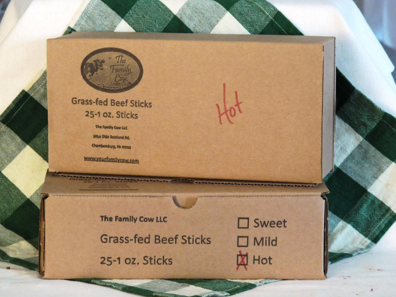Case Hot Beef Sticks - The Family Cow