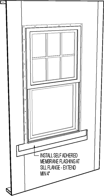 Step 6//Flanged window installation // face sealed // building paper ...