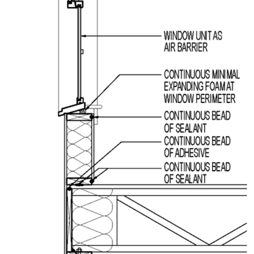 Conceptual air sealing strategy // lower wall section ...