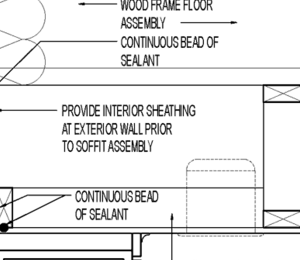 Air seal at chase walls // plan - GreenBuildingAdvisor