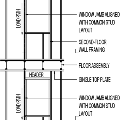 Conceptual stack framing drawing - GreenBuildingAdvisor