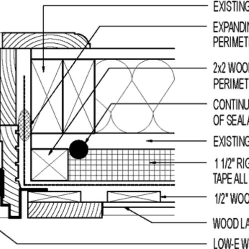 Exterior Insulation Retrofit at Jamb with New Window (Furring Strips ...