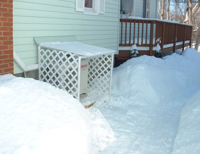 Advice for keeping snow off a minisplit? - GreenBuildingAdvisor