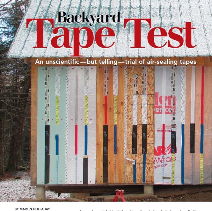 Tape test results - GreenBuildingAdvisor