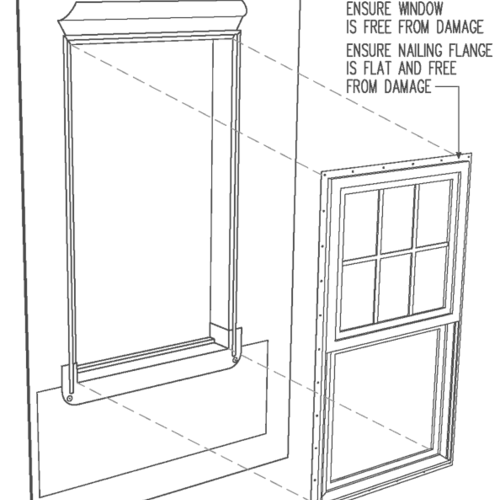 S 9//Flanged window installation // water managed //housewrap// Step 9 ...