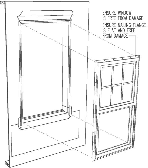 S 9//Flanged window installation // water managed //housewrap// Step 9 ...