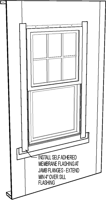 Step 7//Flanged window installation // face sealed // building paper ...