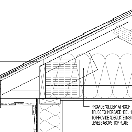 Raised Heel Truss Using Slider - GreenBuildingAdvisor