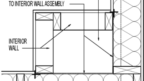 Air seal at chase walls // plan - GreenBuildingAdvisor