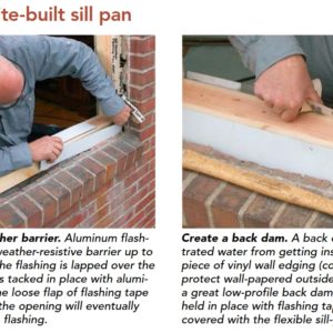 Flashing for window installed in double brick wall - GreenBuildingAdvisor
