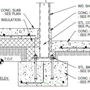 Comments on garage slab transition and steel column details ...
