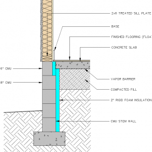 Insulated Slab w/ Brick and Block Stem Wall - GreenBuildingAdvisor