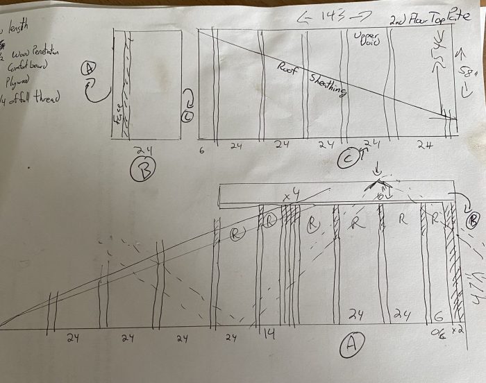 Retrofitting insulation & air sealing to attic to adjoined wall ...