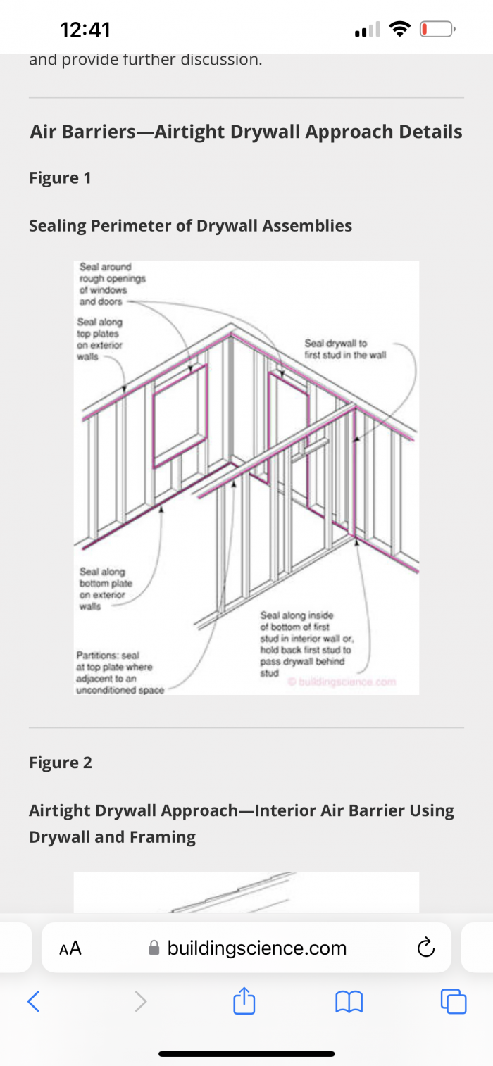 Sealing Drywall Before Blower Door Test - GreenBuildingAdvisor