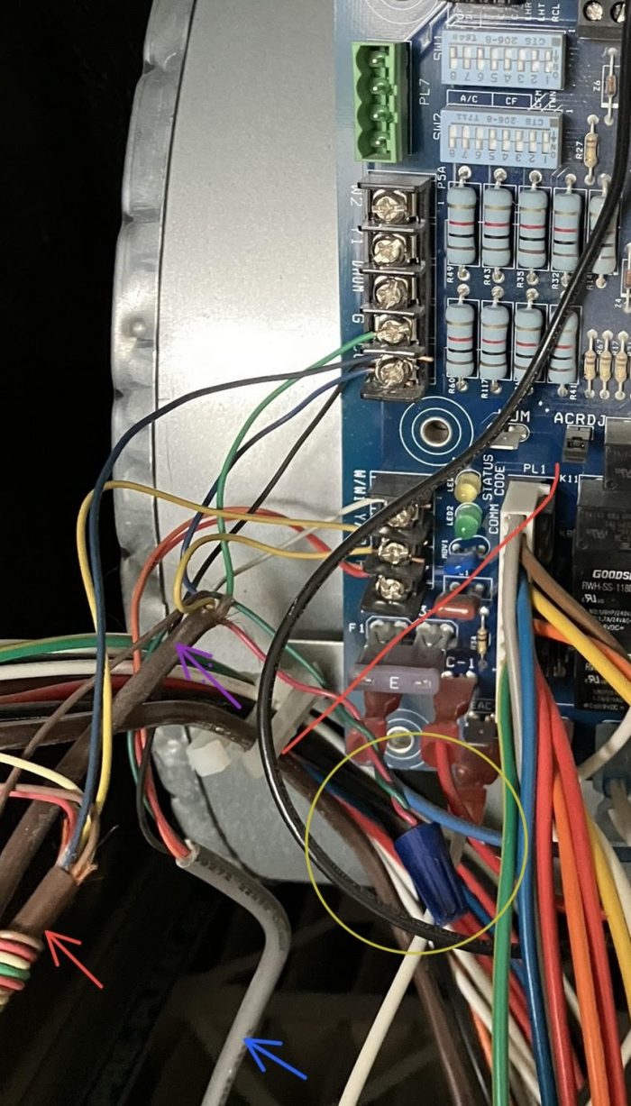 Please help me figure out this HVAC wiring that is combined with fresh ...