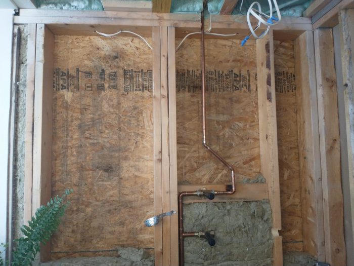 Moldy OSB Sheathing Behind Mineral Wool Batt Insulation ...