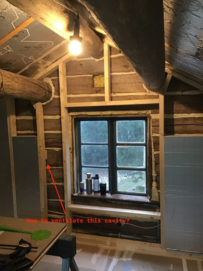 Venting Between Insulation Layers Inside Log Cabin - GreenBuildingAdvisor