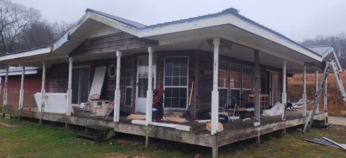 Attached covered porch beam to porch posts sizing and post spacing ...