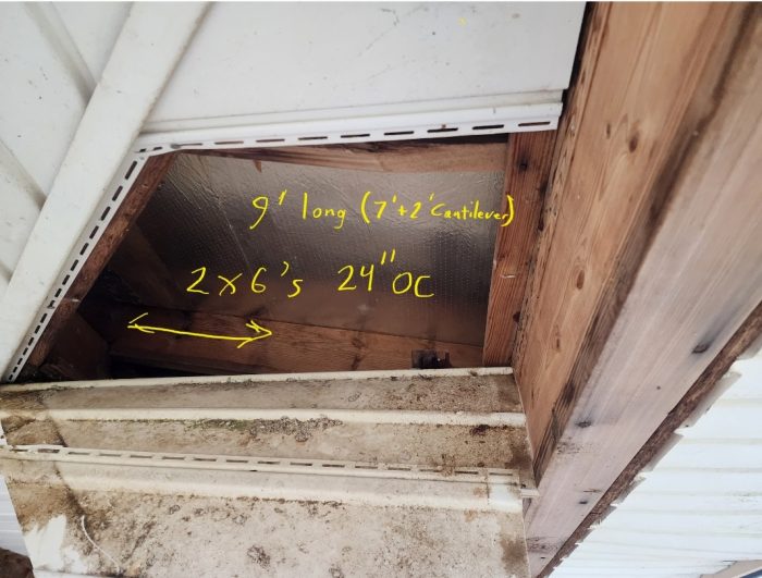 Attached covered porch beam to porch posts sizing and post spacing ...