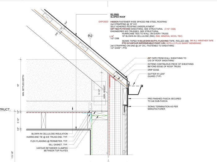Attic ventilation connected to rain screen *with no overhang roof ...