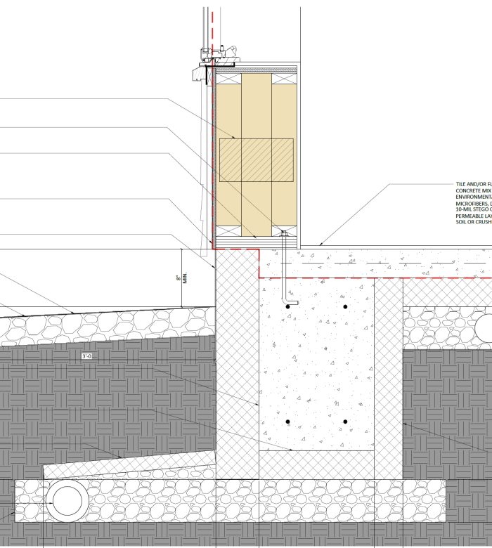 Foundation detail for double stud wall with FPSF - GreenBuildingAdvisor