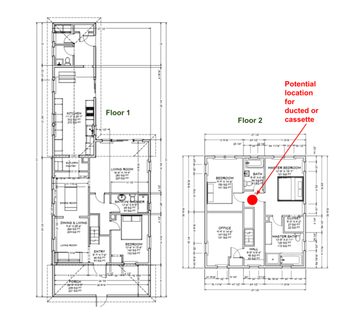 Mini-split heat pump solution for floor with small rooms: concealed ...