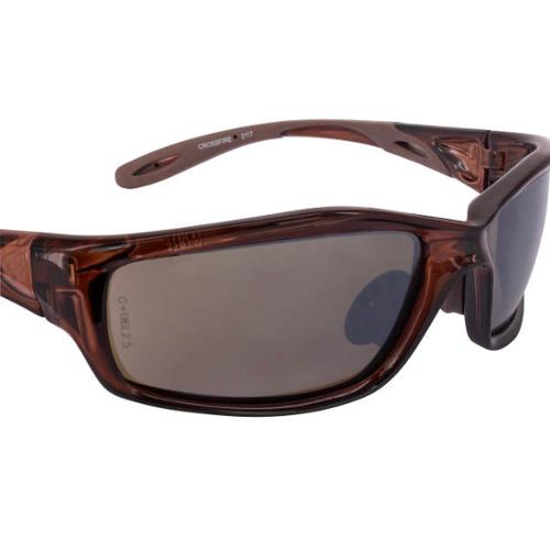 RADIANS CROSSFIRE INFINITY PREMIUM SAFETY EYEWEAR BROWN MIRROR LENS