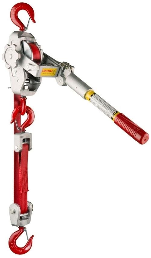 LUG-ALL 1-1/2 TON 8' WEB STRAP HOIST WITH EYE BOLT MAIN FRAME