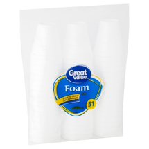 Great Value 8 Ounce Foam Cups