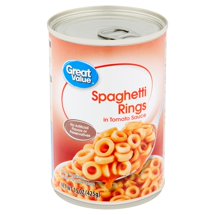 Great Value Spaghetti Rings In Tomato Sauce