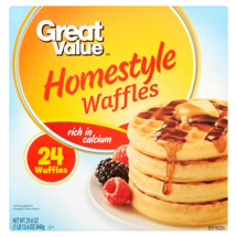 Great Value Homestyle Waffles, 24 Count