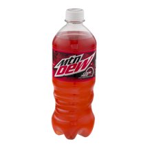 Mountain Dew Code Red Cherry Soda 20 Fluid Ounce Plastic Bottle