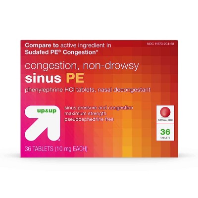 Sinus Pe Non-drowsy Congestion Relief Tablets - (Compare To Sudafed Pe ...